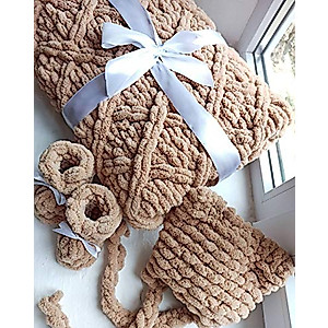 4 skn/Ball Alize Puffy Baby Big Loop Blanket Yarn 100% Micropolyester Soft Yarn 400gr 39.3 yds (55-White)