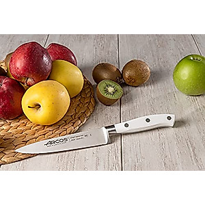 ARCOS Forged Chef Knife 6 Inch Stainless Steel. Multi-Use Professional Cooking Knife with Ergonomic Polyoxymethylene Handle and 150mm Blade. Series Riviera Blanc. Color White