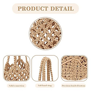 SUKUTU Women Mesh Tote Bag Casual Summer Beach Travel Bag Fishing Net Woven Shoulder Bag