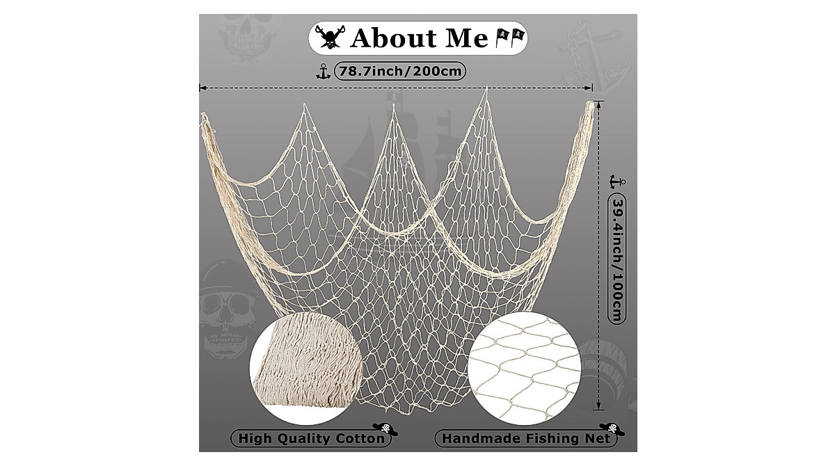 Shappy Decorative Fish Nets for Ocean-Themed Parties