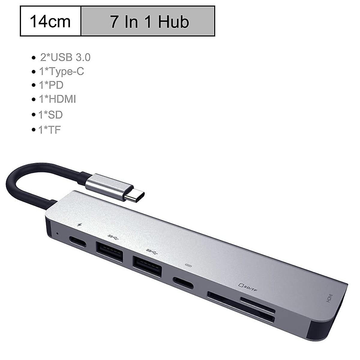 8-in-1 USB C Hub Type-C 3.1 to 4K HDMI-Compatible RJ45 USB SD/TF Card Reader PD Fast Charge USB Dock for MacBook Air Pro PC HUB
