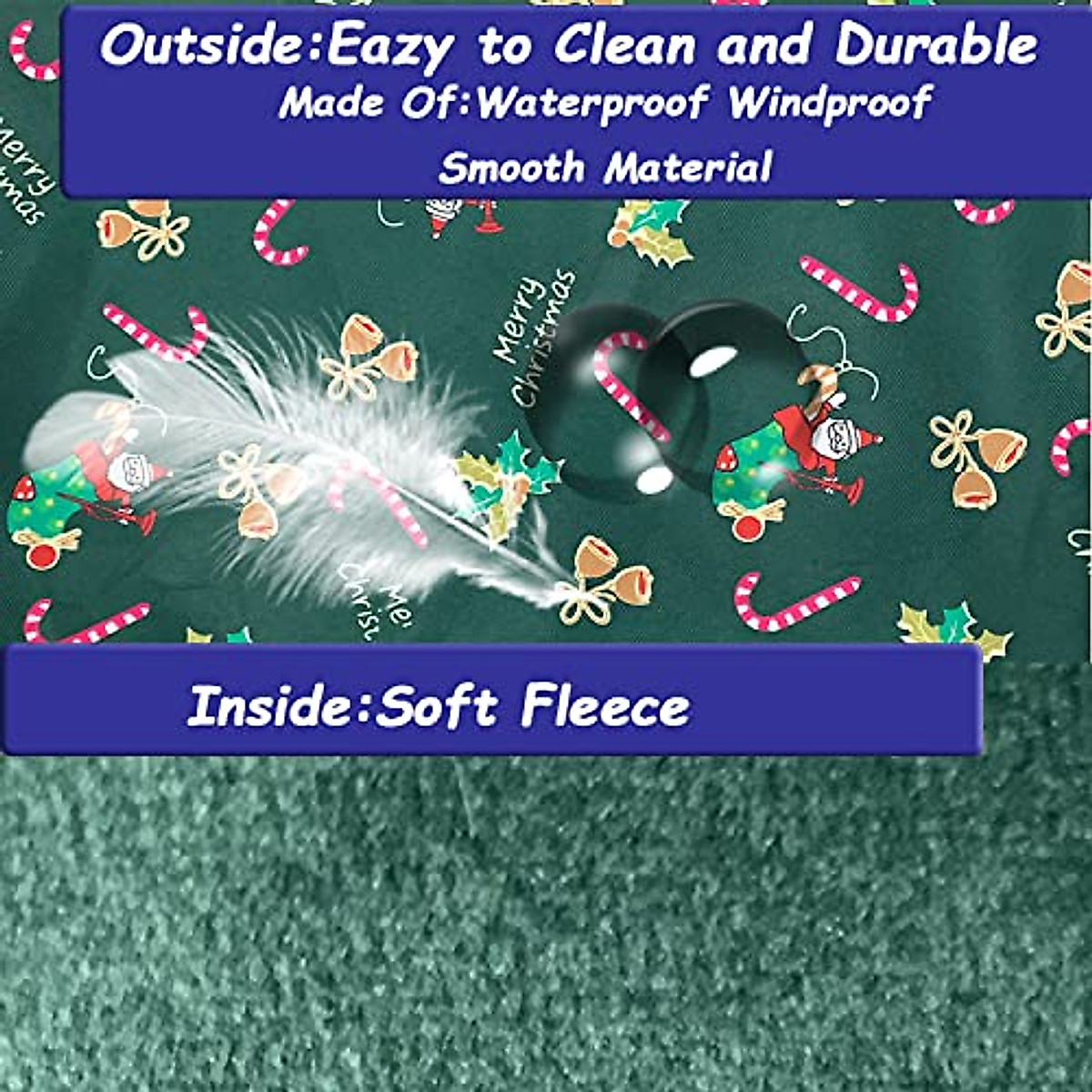 FULUE Ferret Rat Hammock,Ferret Cage Accessories Ferret Guinea Pig Hanging Bed HammockCute Ferret Stuff Tunnel for Cage Set Supplies 13.8inch (Green Christmas)