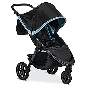 Britax B-Free Stroller, Frost - All Terrain Tires - Adjustable Handlebar - One Hand Fold - Large UV50 Canopy