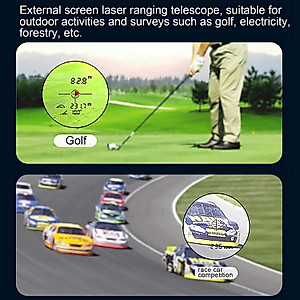 FEABCR Golf Rangefinder,6X Laser Distance Finder,Rangefinder telescope handheld outdoor distance measuring instrument golf height measurement speed angle measurement for Golfing, Hunting, Target Shoot