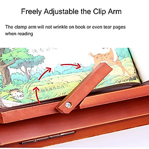 CIRCLEEN Wooden Portable Laptop Stand Adjustable Height Bed Side Book Stand for Desk Sofa Couch Table for Reading Display Cookbook Stands Holder for Kitchen (13L x 9H inch)