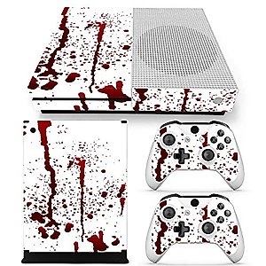 DAPANZ Bloody Effect Skin Sticker Vinyl Decal Cover for Xbox One S Console + 2 Controllers