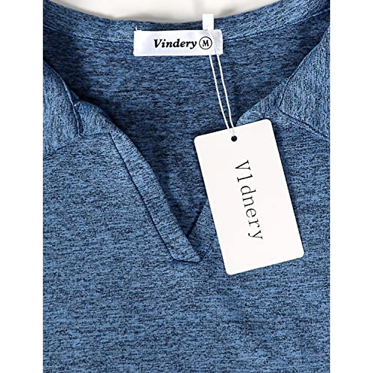 Workout Tops for Women Golf Tennis Polo Shirts Short Sleeve V Neck Loose Fit Plain Yoga T-Shirts Blue