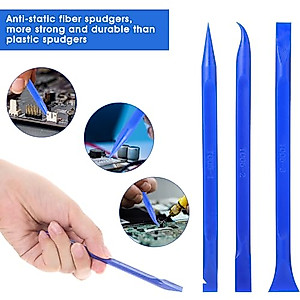Multipurpose Plastic Scraper Set Plastic Scraper Portable Cleaning Scraper Non-Scratch Scraper Tool with 10Pcs Plastic Blades and 3Pcs Double-Head Detail Cleaning Stick for Sticker Decals Label