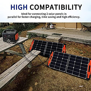 KarlKers 8mm Parallel Adapter Cable, 8mm Solar Combiner Cable, 8mm Y Branch Parallel Adapter Cable for Solar Panel Reverse Current Protection Charge Solar Generator Compatible with Jackery