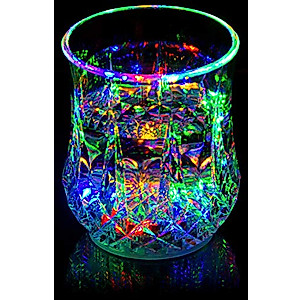 Liquid Activated Multicolor LED Tumblers ~ Fun Light Up Drinking Glasses - 6 oz. - Set of 8