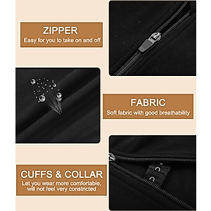 LEINIDINA Chest Binder Tomboy Transgender FTM Square Collar with Front Zipper Binder Bra Tank Top Black