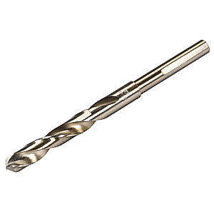 uxcell Reduced Shank Twist Drill Bits 12mm Black Nitride & Gold Titanium Coated High Speed Steel 6542 with 10mm Shank for Stainless Steel Alloy Metal Plastic Wood