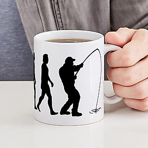 CafePress Fishing Evolution Ceramic Coffee Mug, Tea Cup 11 oz