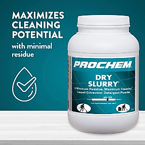 Prochem Dry Slurry Professional Cleaning Concentrate Detergent Powder for Carpet, 6 Lb Jar