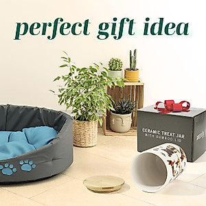 Greenline Goods Premium Dog Treat Ceramic Canister Set – German Shepherd Airtight Canister for Fresh Treats, Ceramic Jar & Containers with Lids, Farmhouse Canisters, Ideal Kitchen Canisters