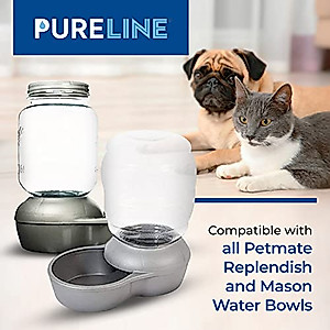 PureLine Petmate Replendish Water Filter Replacement, Also Compatible with Petmate Mason and Petmate Replendish and Mason Gravity Waterer Bowls. with Advanced Filtration (12 Pack)