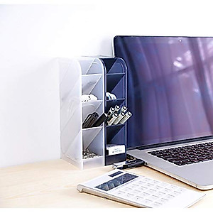 AKIWOS Desk Organizer, Pencil Holder with 4 Compartments, Pen Organizer Desktop Storage Organizer for Home School Office