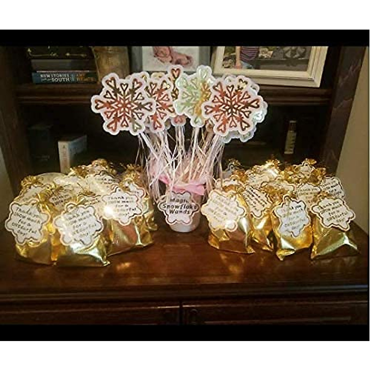 BEAVOING Pack of 50 5"x 7" Heavy Duty Gold Drawstring Organza Jewelry Pouches Wedding Party Christmas Favor Gift Candy Chocolate Bags (Gold, 5x7)