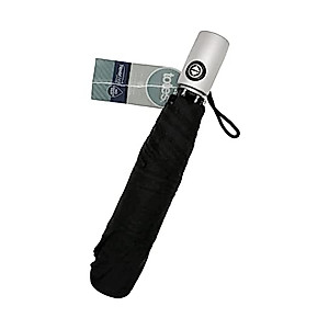 totes Automatic Open Close Water-Resistant Travel Folding Umbrella, (Black)