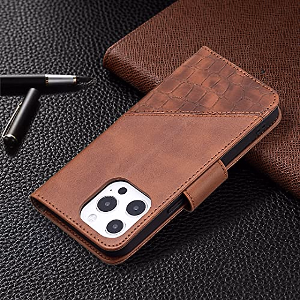 Fansipro Wallet Folio Case for Samsung Galaxy S9 Plus, Premium PU Leather Slim Fit Cover for Galaxy S9 Plus, 3 Card Slots, Steady Strong, Brown
