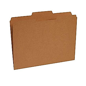 Staples 509315 Colored Top-Tab File Folders 3 Tab Kraft Letter Size 100/Pack