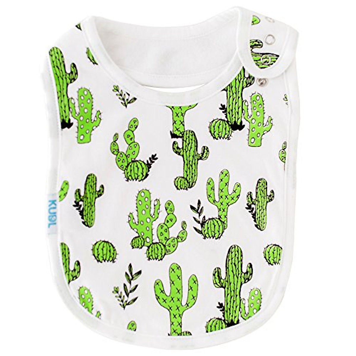 KUDL Baby Bibs Large Burpy Cloth 4 Pack Gift Set Soft Absorbent Feeding Reflux Drool Teething Bibs, Adjustable Snap Buttons, Funny Designs for Boys & Girls - Desert