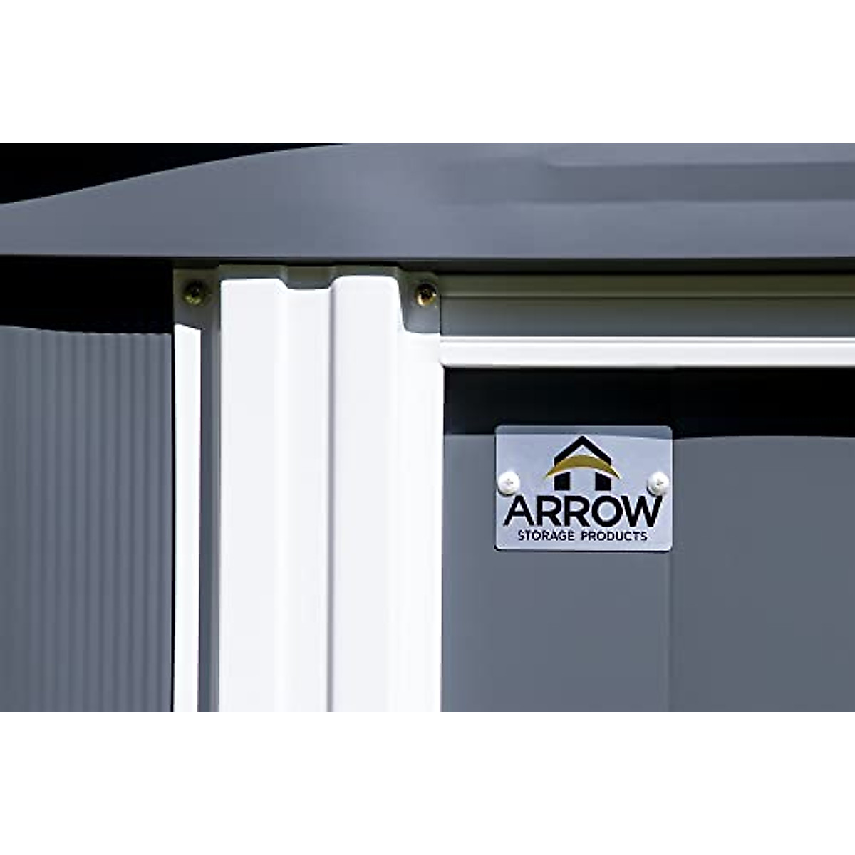 Arrow Sheds 10' x 5' Galvanized Steel 3-in-1 Pad-Lockable Outdoor Utility Storage Shed, Anthracite