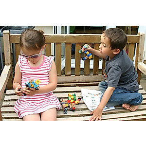 TOWO Wooden Transforming Vehicle Robot - Transfigures Toys for Travel Toys - Construction Toys Building Set - Wooden Transforming Toys 3 Year Old Boys Girls Holiday -Stocking Fillers Stuffers -Red