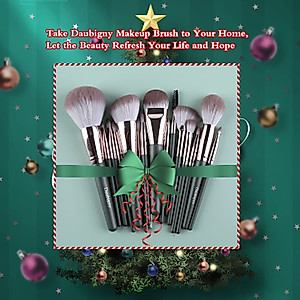 Makeup Brushes, Daubigny 16Pcs Complete Green Premium Synthetic Makeup Brush Set with Professional Foundation Brushes Powder Concealers Eye shadows Blush Makeup Brush for Perfect Makeup