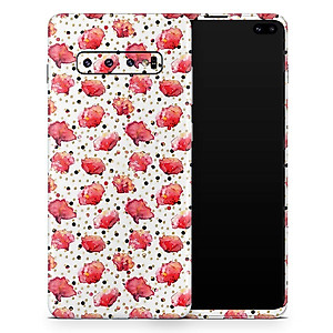 DesignSkinz Karamfila Watercolo Poppies V3 Protective Vinyl Decal Wrap Skin Cover Compatible with The Samsung Galaxy S20 (Screen Trim & Back Glass Skin)