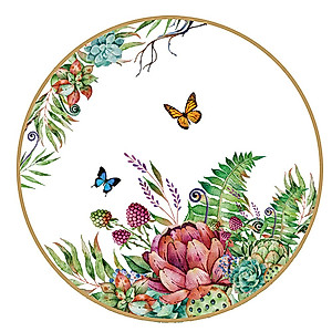 16-Piece Dinnerware Sets, Round Dinner Plates , Scratch Resistant, Lead-Free, Microwave, Oven, and Dishwasher Safe