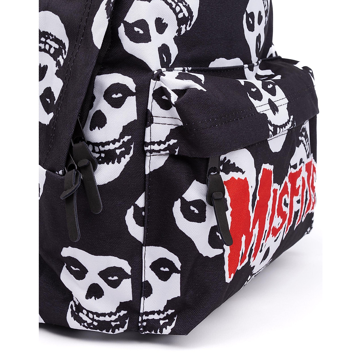 Misfits Backpack Music Skull Logo Black Red Rucksack 16”