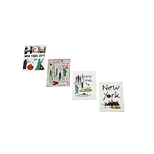 12 Set NYC (New York City) Large Photo Souvenir Fridge Magnets with Classic & Artistic Designs 2.5 x 3.5 inch – Pack of 12