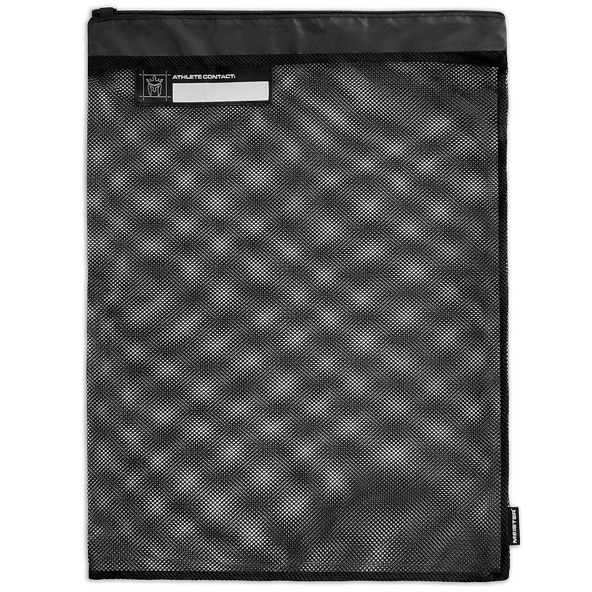 Meister Athlete XL Wash Bag - Large Mesh Sports Laundry Bag w/Zipper Lock - Black