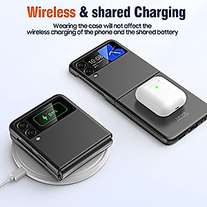 Vizvera Case for Samsung Galaxy Z Flip 4, Protective Shockproof Anti-Scratch Phone Case for Galaxy Z Flip 4 (2022) Black