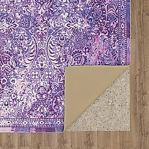 Mohawk Home Garden City Area Rug, 2 ft x 8 ft, Purple