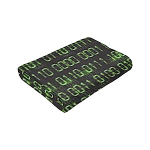 binary code Plush Throw Blanket Travel Blanket 58" x 80" (Large)