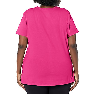 Just My Size Plus-Size Pure Cotton Jersey T-Shirt, Wide Classic Crewneck Tee for Women