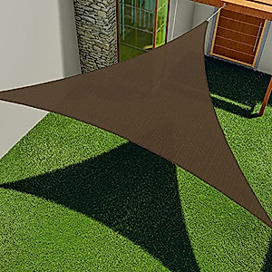 FLORALEAF 12'x12'x12' Sun Shade Sail Triangle Canopy UV Block Sun Shade for Outdoor Patio Garden Backyard Awning
