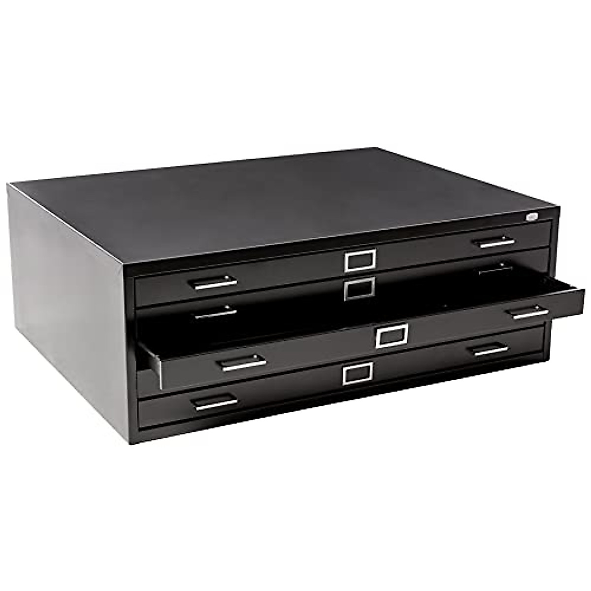 Safco Products Flat File for 42" W x 30" D Documents, 5-Drawer (Additional Options Sold Separately), Black