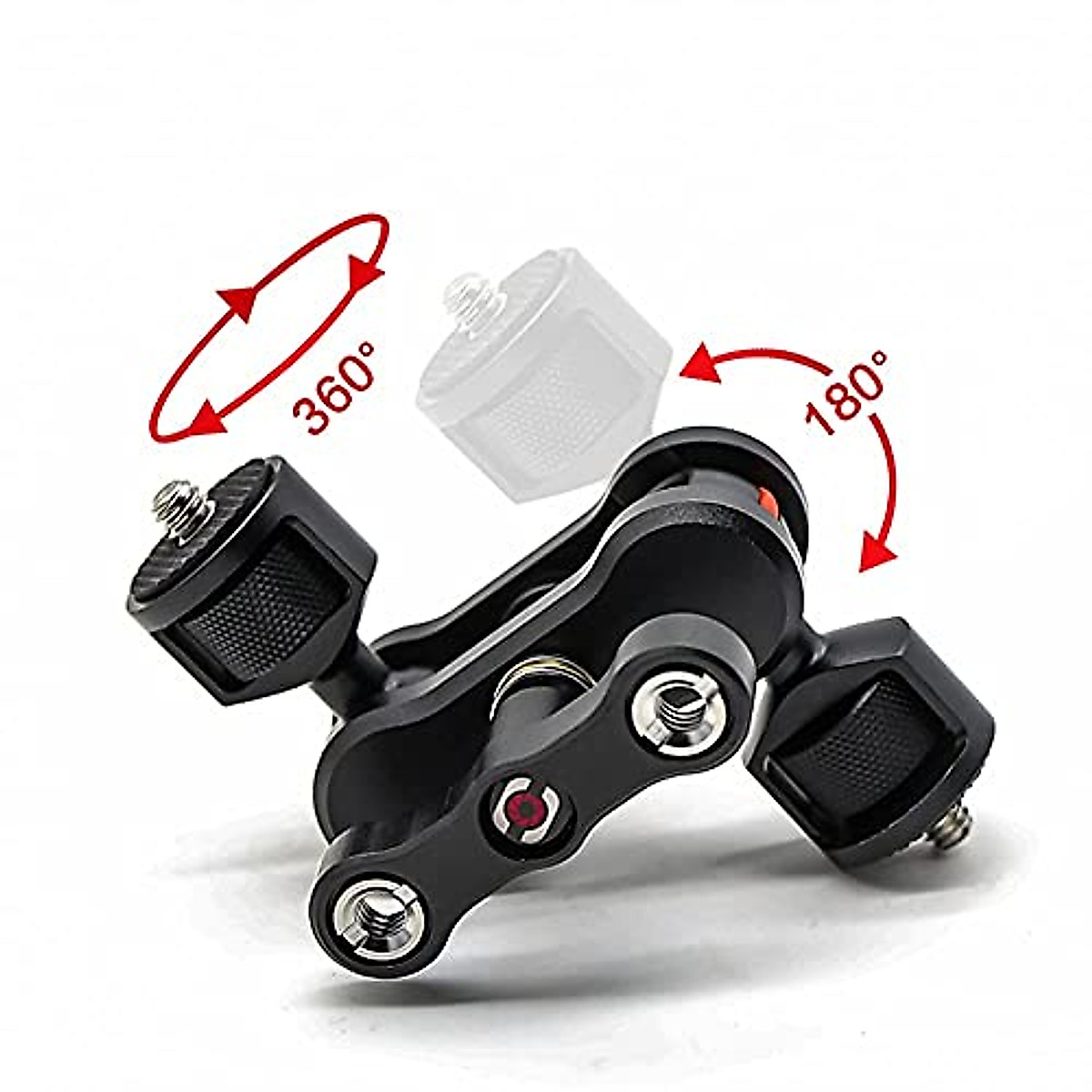 TOSICAM Articulating Magic Arm with Double Ballheads Monitor Mount,1/4" Screw for Field Monitor,Lights,Audio Recorders,Gimbal,Camera Cage,Video Shooting