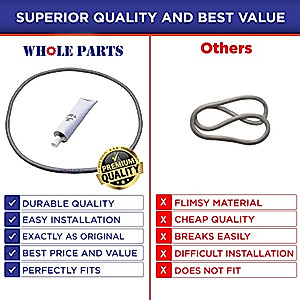 Whole Parts Dryer Door Seal Part# W10906683 - Replacement and Compatible with Some Crosley, Kenmore and Whirlpool Dryers