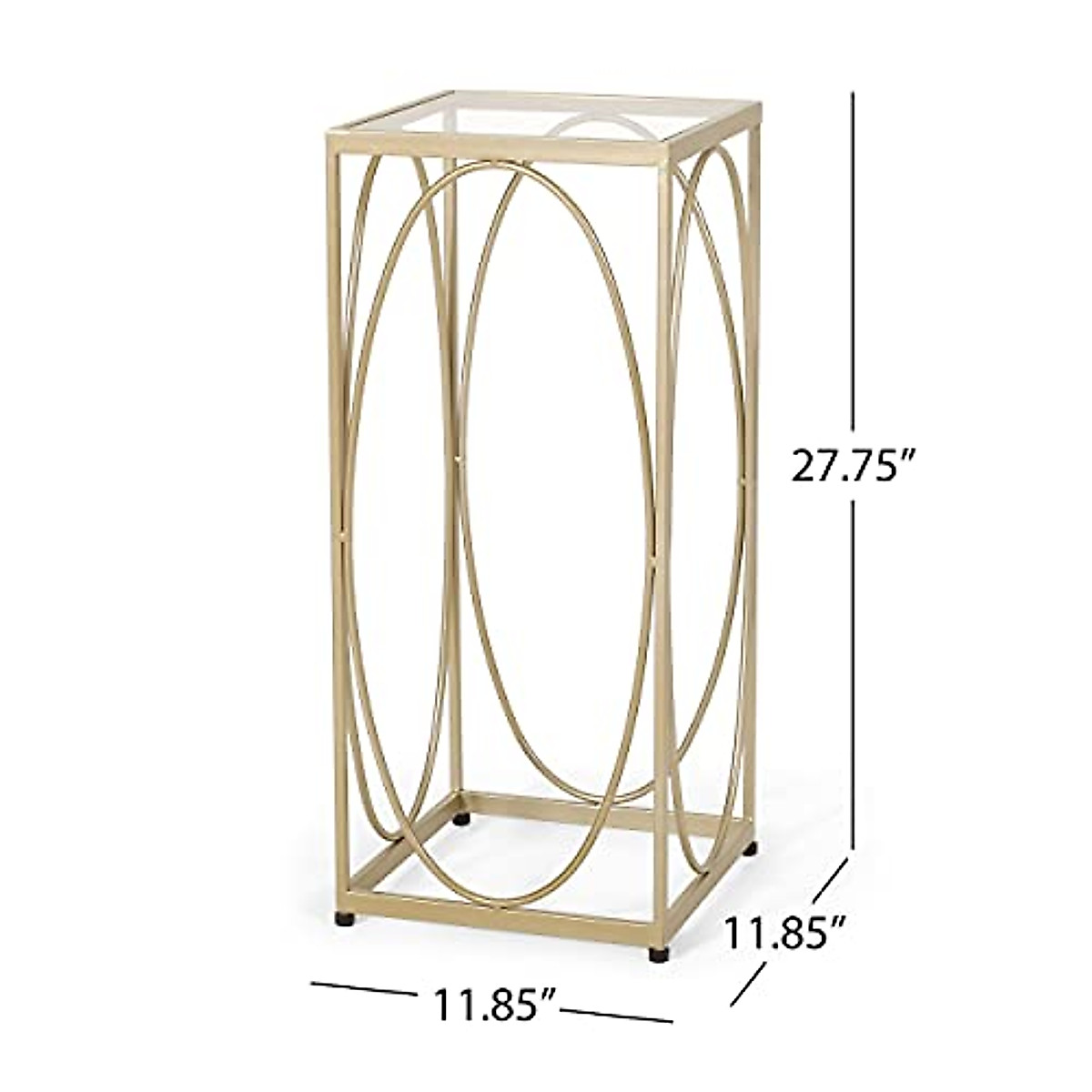 Christopher Knight Home Bennion End Table, Champagne Gold + Clear