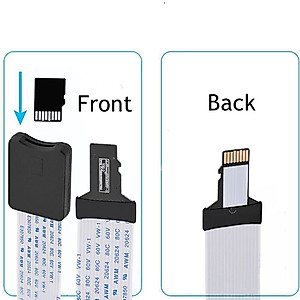 ASHATA Mini SD to Mini SD Card Extension Cable Adapter Flexible Extender with Case, TF to TF Extender Cable for 3D Printer/Car/GPS/Camera/DVD/DVR/LED Display Board (60CM)