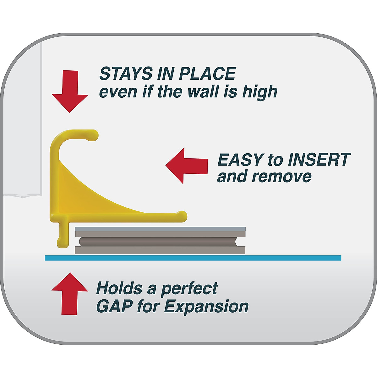Tfloor Laminate Flooring Spacers : for Installing Laminate Wood, Vinyl Plank, Engineered Hardwood, LVT, Bamboo, Subfloor Panels, or Any Floating Floor Material. Made in The USA.