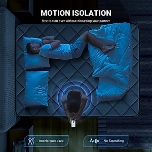 Avenco Full Size Mattress 10 Inch, Hybrid Full Mattresses in a Box with Gel Memory Foam, Individually Pocket Coils for Support and Pressure Relief, Medium Firm Full Bed Mattress, CertiPUR-US Certified