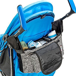Agibaby Universal Stroller Organizer with Cup Holders | Baby Diaper Bag/Caddy with non-slip straps