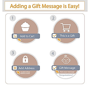 Lily and Page Baby Boy Gift Basket, Newborn Boys Bodysuits Cupcake Essential Shower Gift Set