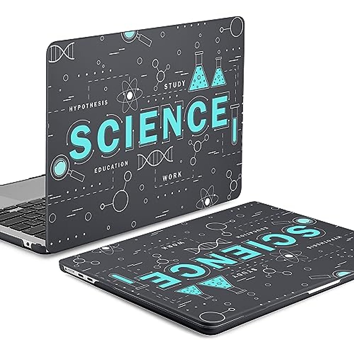 Batianda Case for 15-inch MacBook Air 2024 M3 2023 M2 Chip Model A3114/A2941, Unique Designed Protective Plastic Hardshell & Keyboard Cover & OTG Adapter -Durable Scratch-Resistant, Science