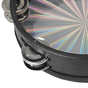 3 Pack Tambourine 8" Percussion Hand Drum Musical Educational Dance Props 3pcs Silver 8inch